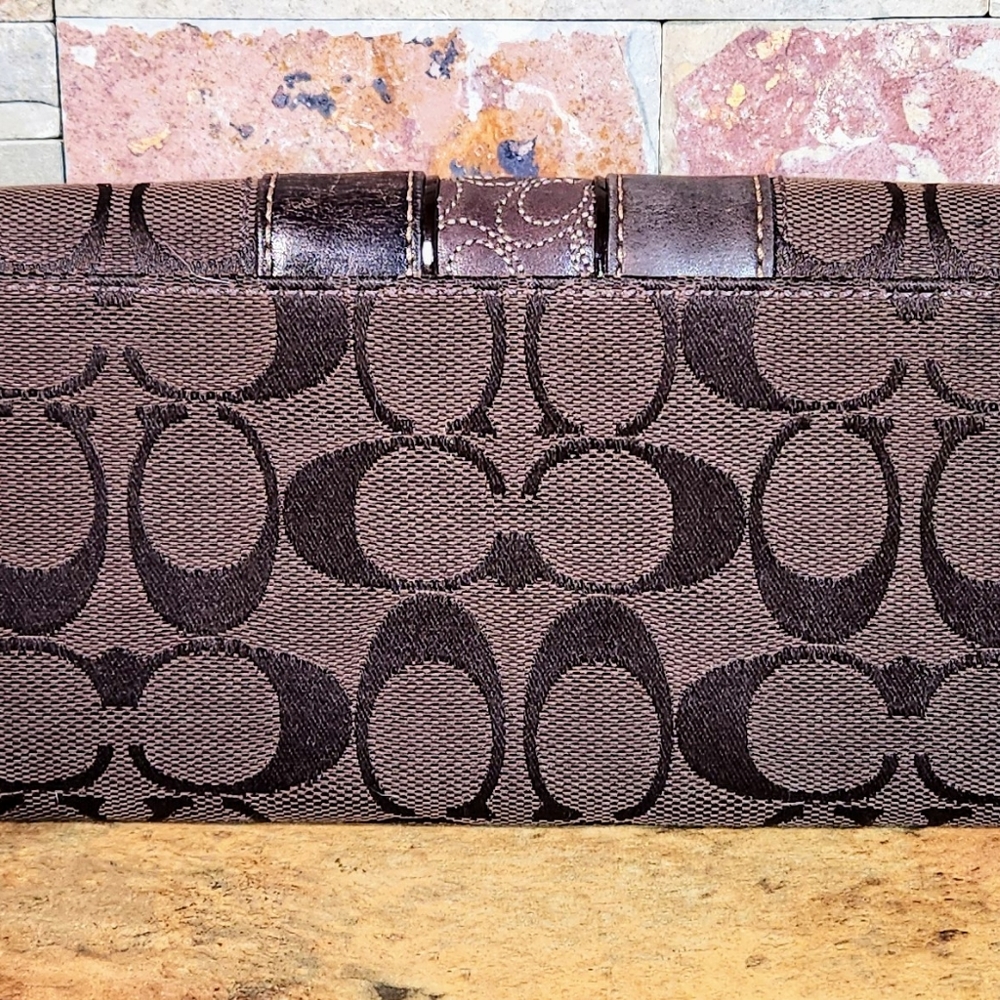 Coach Brown Leather ( Jacquard ) Signature Series " C… - Gem
